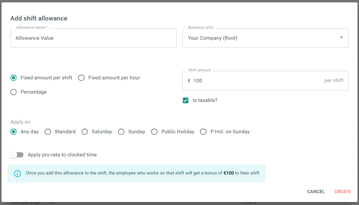 Shift Allowances – Talexio