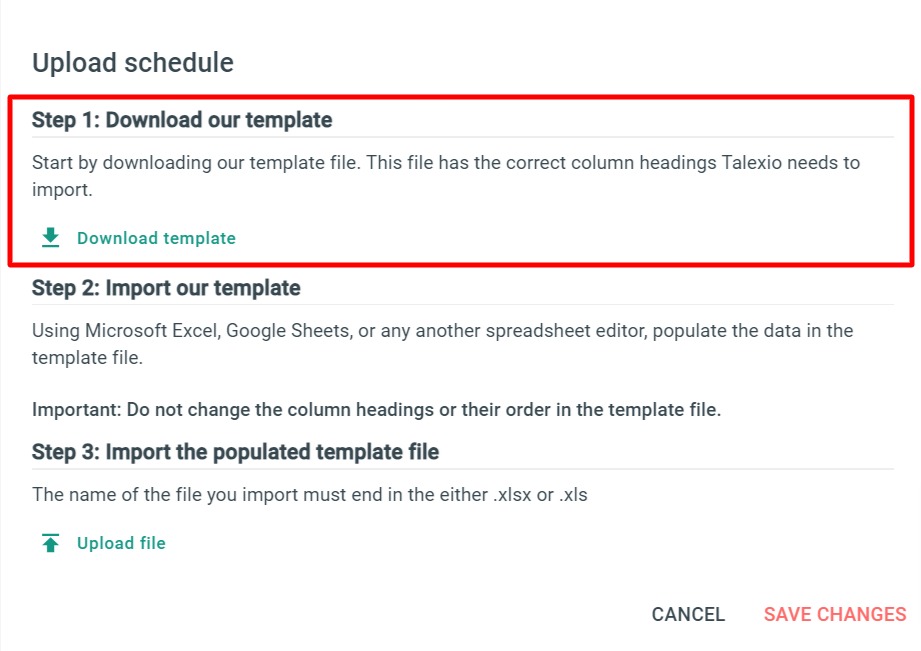 Uploading Shifts without a Shift Template – Talexio