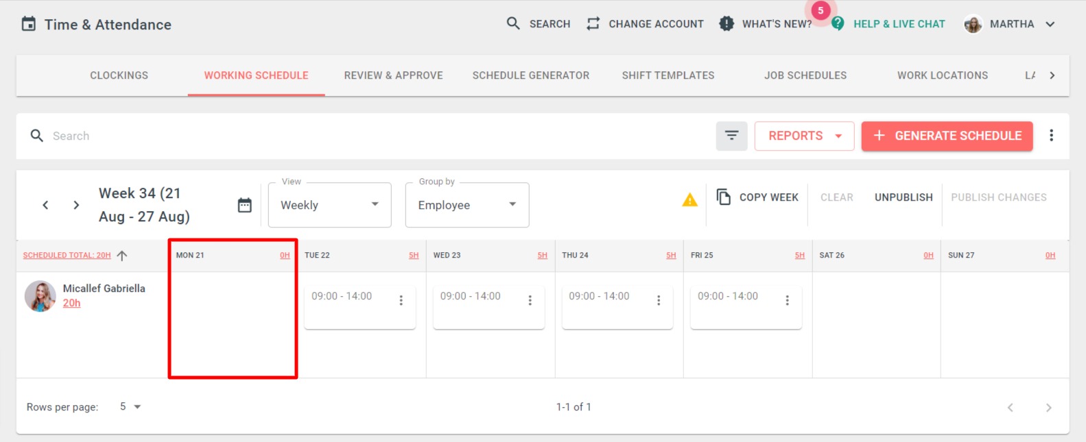Clocked Hours Discrepancies – Talexio