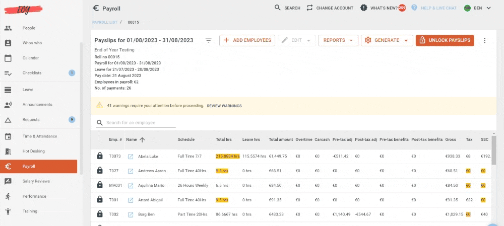 FSS Calculation Report – Talexio