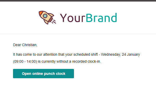 Clocking reminders – Talexio