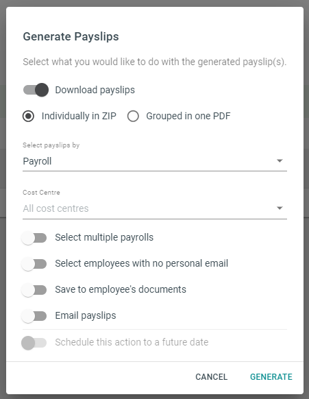 How do I publish payslips? – Talexio