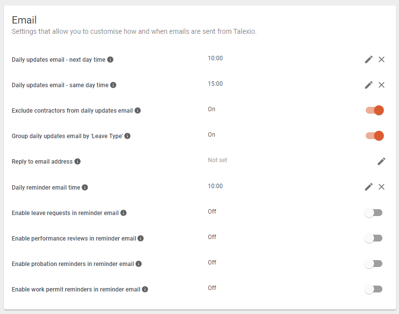 Daily Updates Email – Talexio