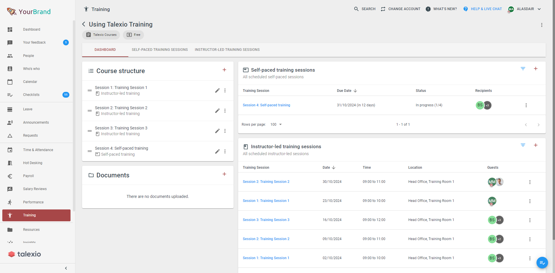 Training Module Overview & Onboarding – Talexio