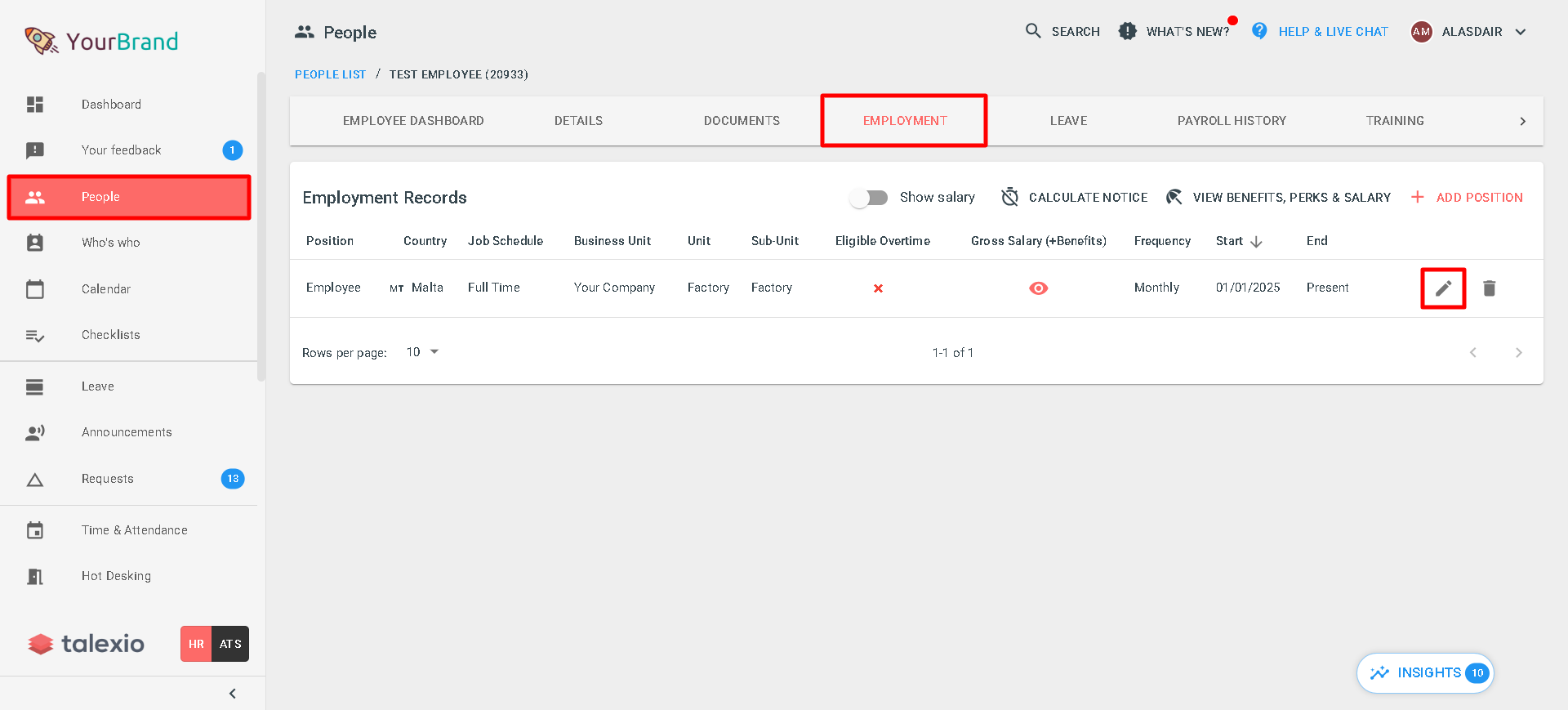 Creating a Custom Leave Entitlement Profile – Talexio