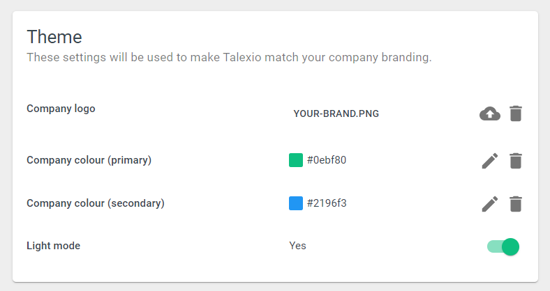 Settings Permissions – Talexio